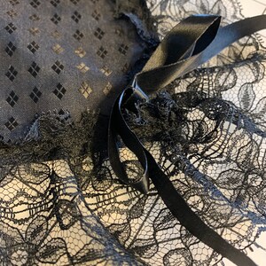 Black Mourning Cap Ladies Victorian Dress Bonnet. Salvaged Black ...