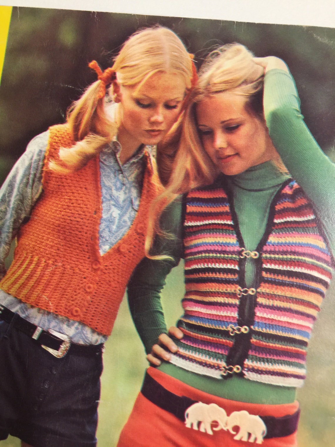 7 SHRINK TOPS to Crochet & Knit. Vintage Patterns. Leaflet | Etsy