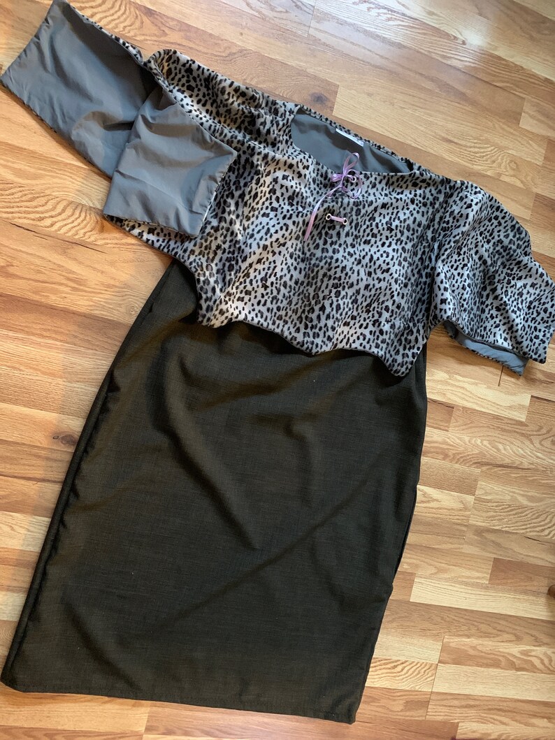 First Nations Eagle Wing Animal Print Dress Regalia, Size XL-XXL. Black ...