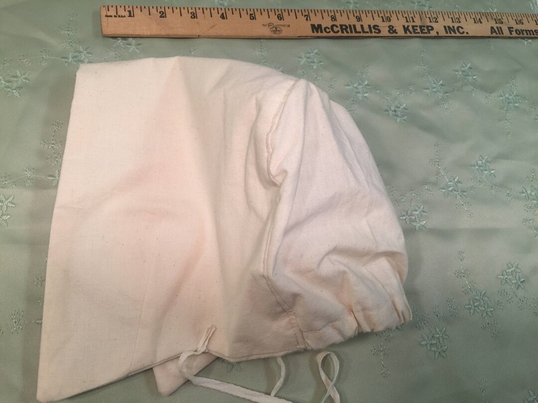 Girls 3-6 Small Bonnet Prairie Pilgrim Pioneer Colonial. Pure White ...