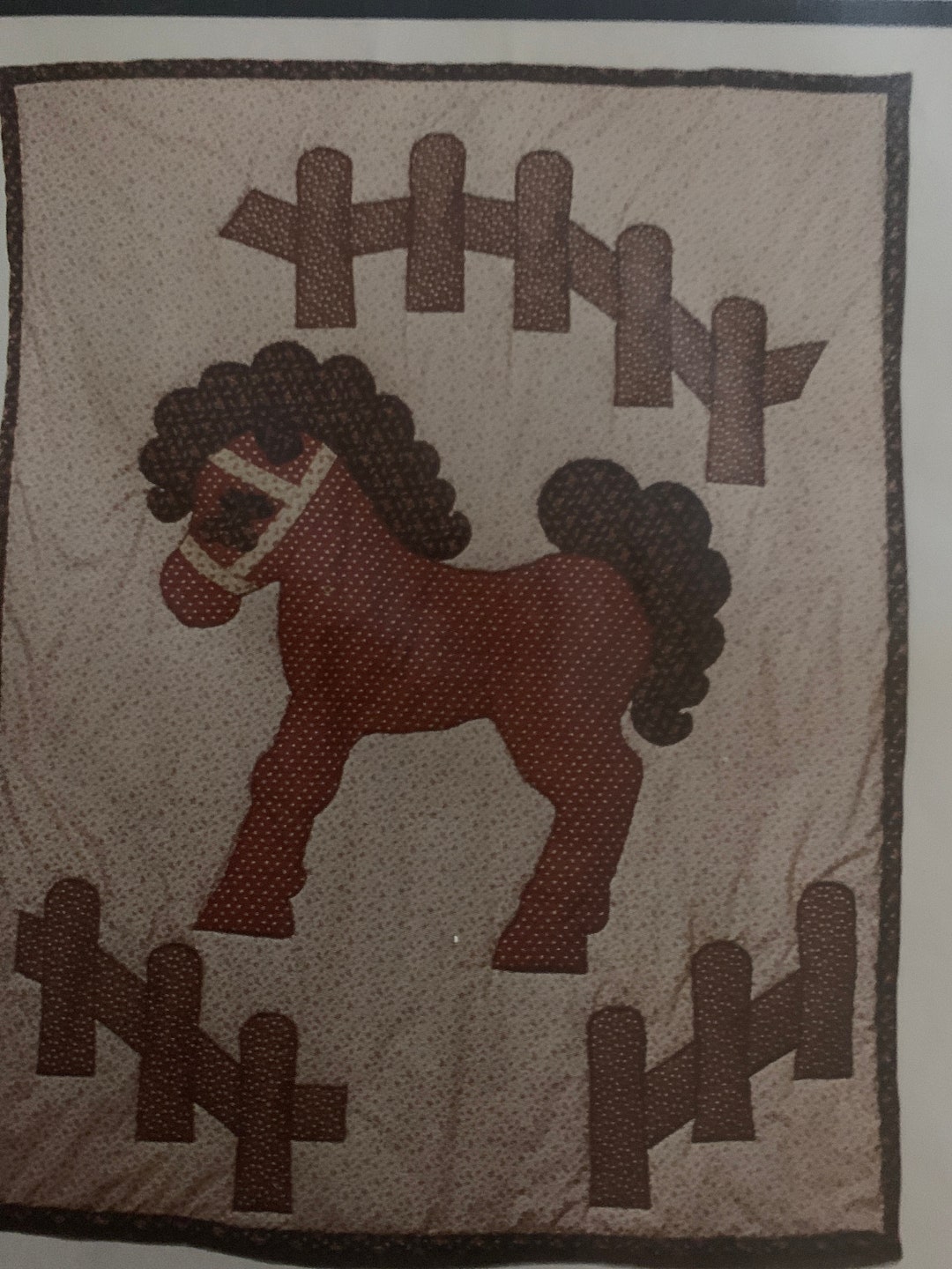 The CALICO COLT Quilted Appliqued Wall Quilt. Pattern N-11 That ...