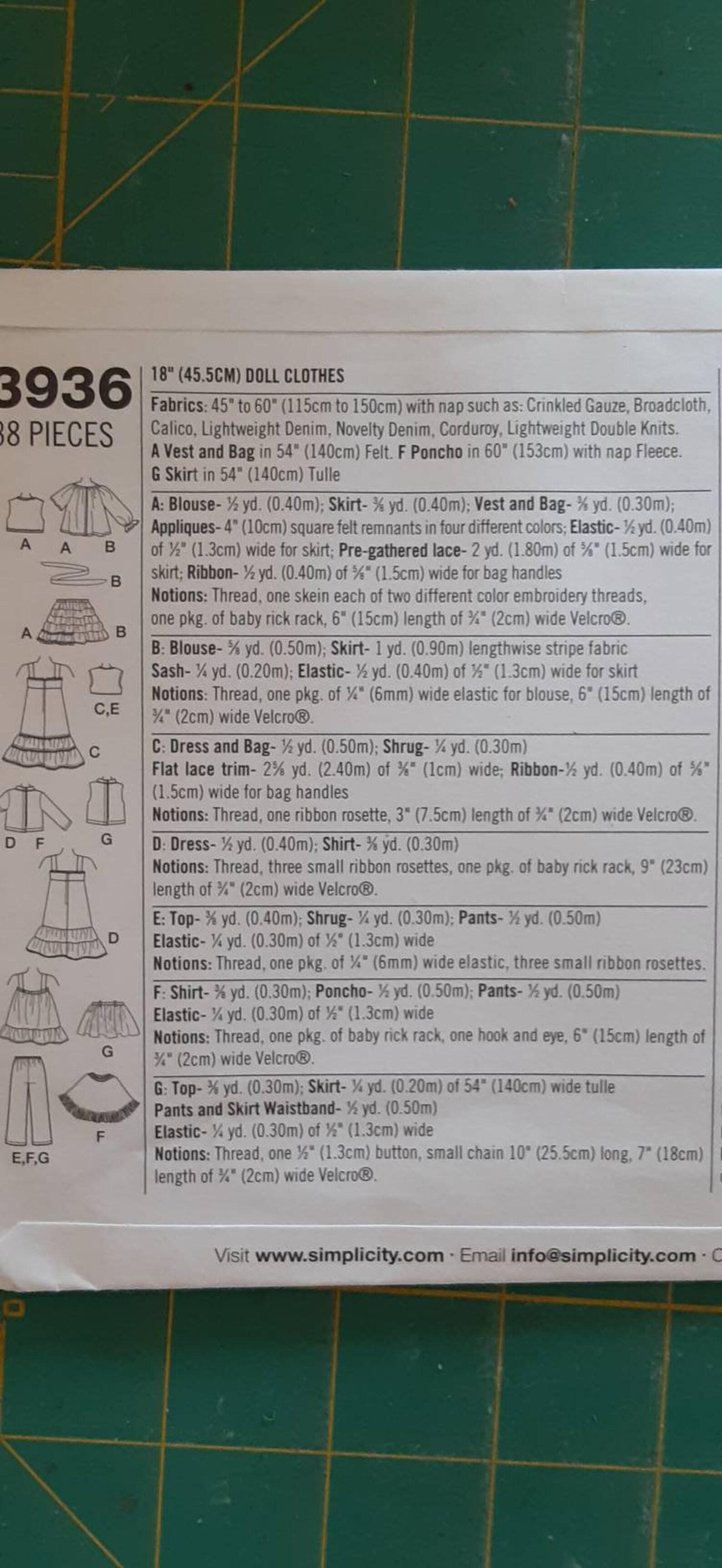 18 Inch DOLL CLOTHING Dress, Poncho, Skirt, Top, Pants and More ...