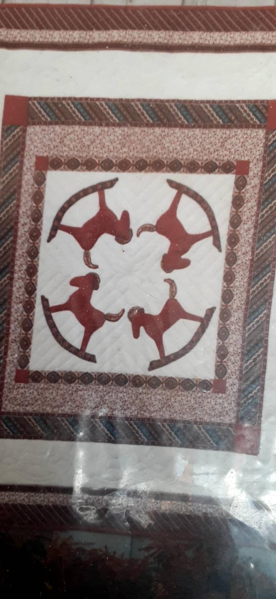 Horsey Go Round Wall Hanging or Crib Quilt Sewing Pattern 44 X 47 ...