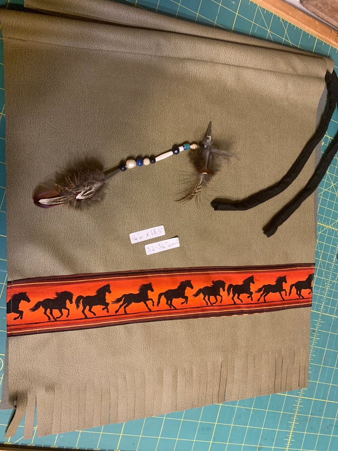 Loin Cloth Camo Green Pow Wow Regalia Costume. Unisex Adult Small ...