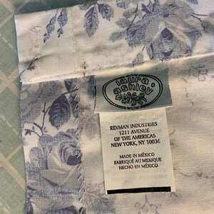 Laura Ashley Blue Rose Privacy Curtains. 2 Large Panels, Valance, Tie ...
