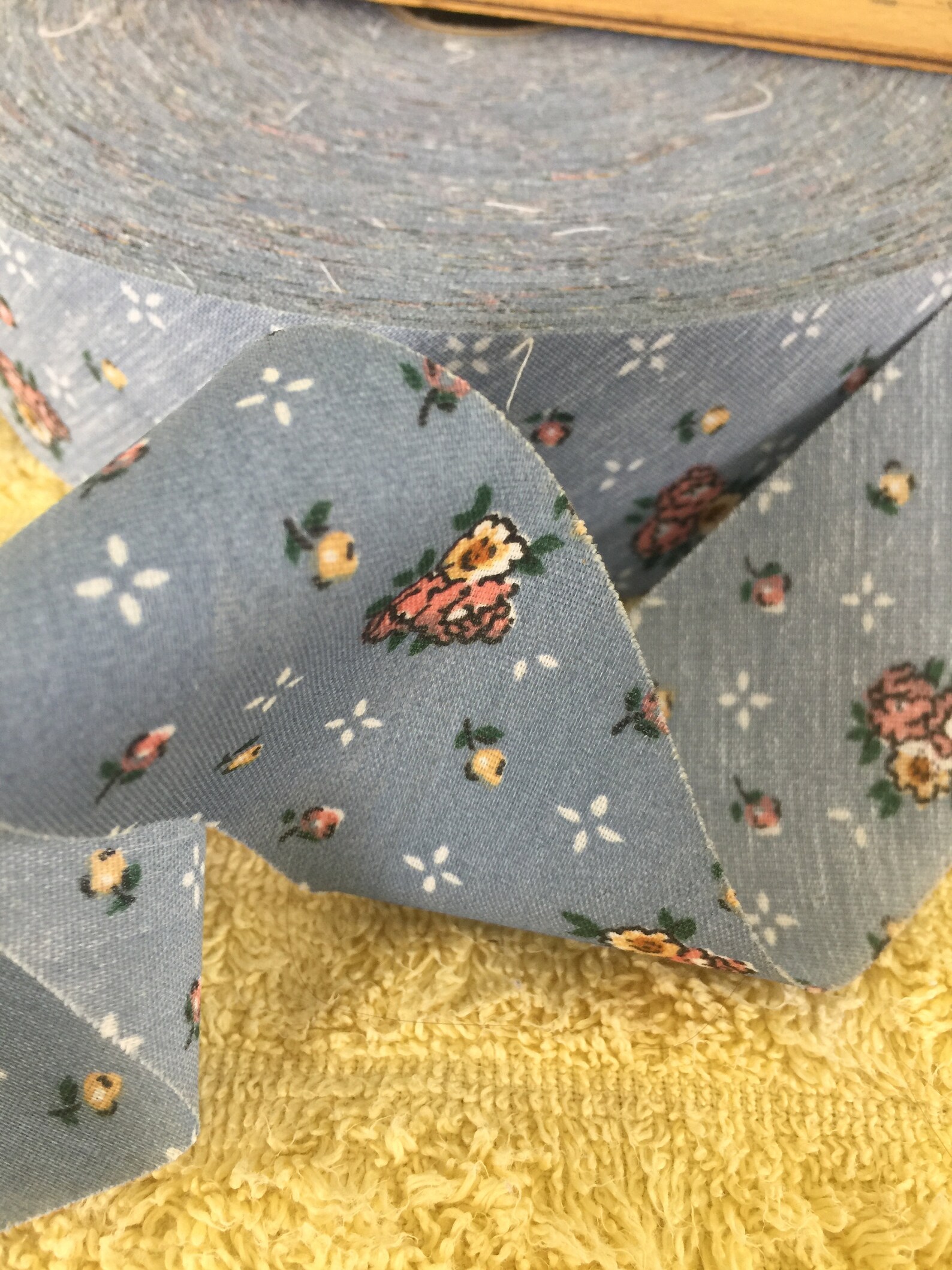 Blue Calico Floral Flat Bias Binding Trim Bulk Lot 40 YARDS - Etsy