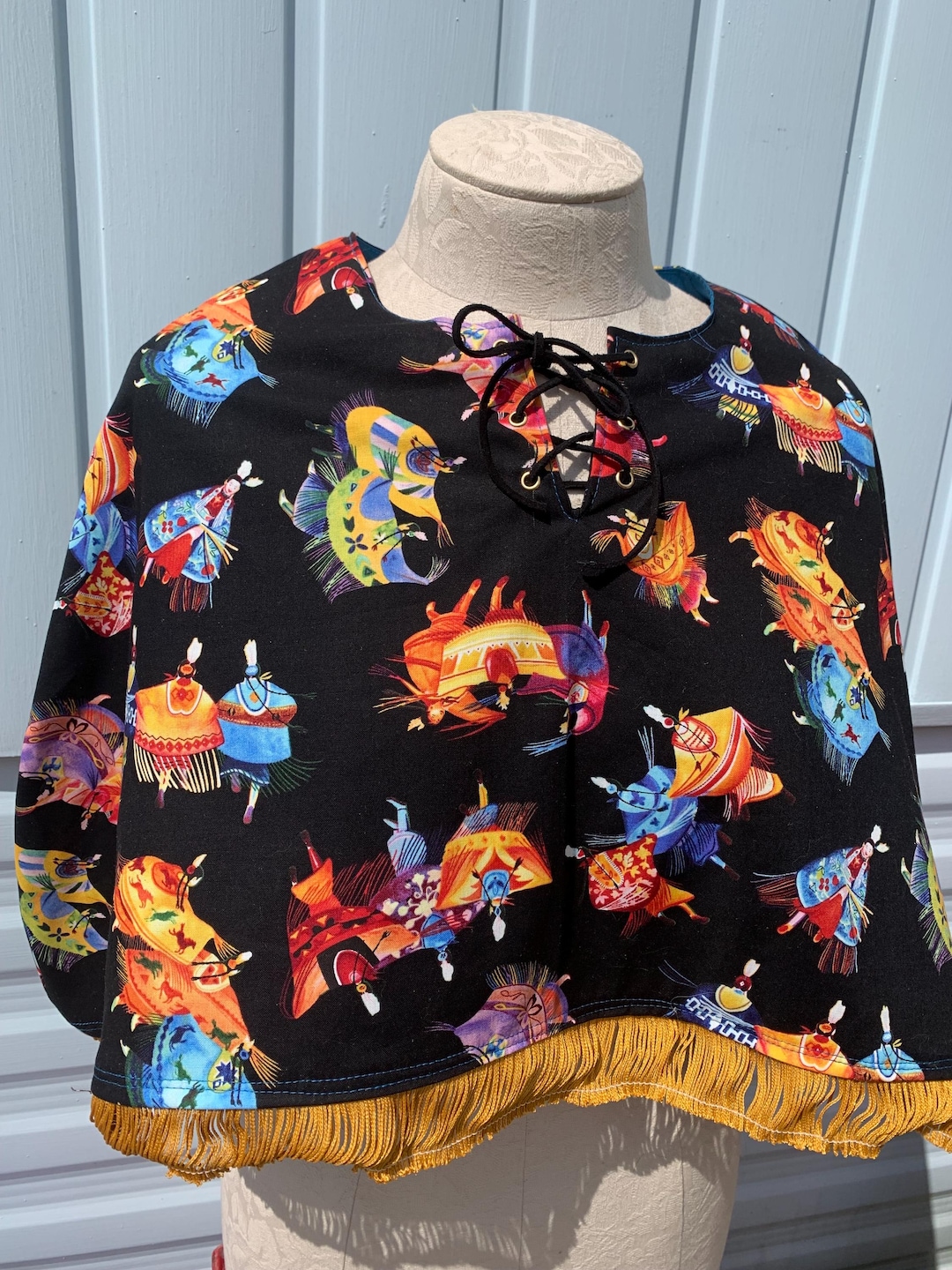 First Nations Sisterhood Theme Capelet Pow Wow Tribal Indigenous ...