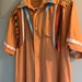 Adult SMALL Salmon/camel Ribbon Shirt, Suede Fringe, Satin Ribbons ...
