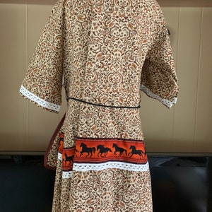 First Nations Child 8-10 Trade Cloth DRESS With Pocket on Sash. Pow Wow ...