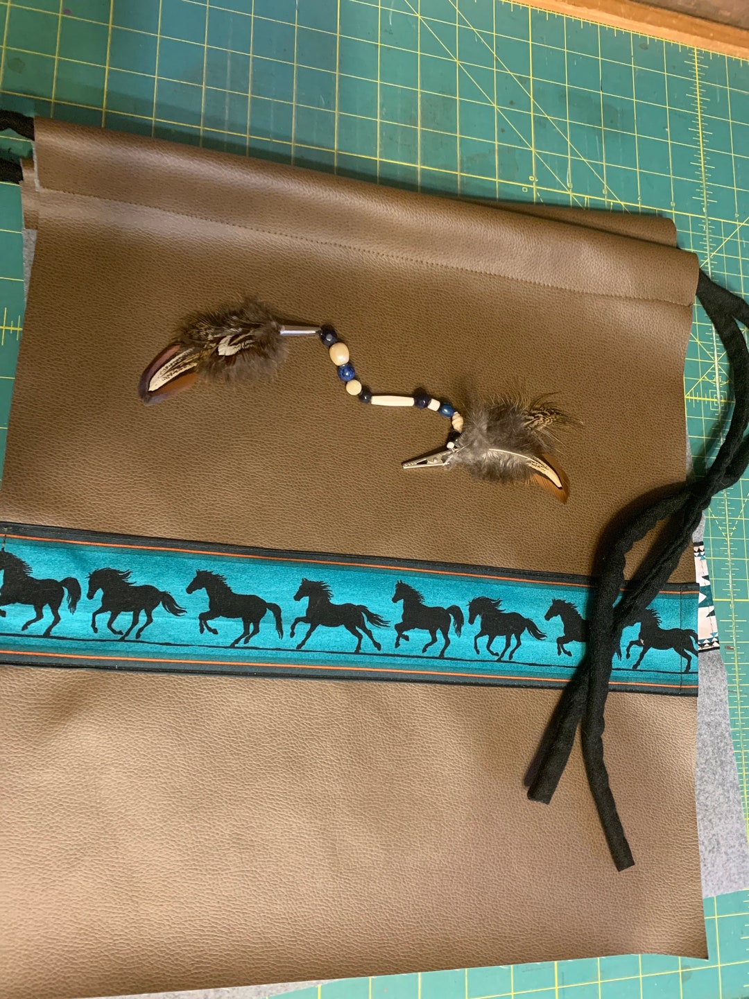 Loin Cloth BROWN Textured Faux Leather Pow Wow Regalia Costume. Unisex ...