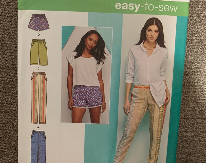 Misses Slim Pull-on Pants, Shorts With Variations. Sizes 14 - 22. UNCUT ...