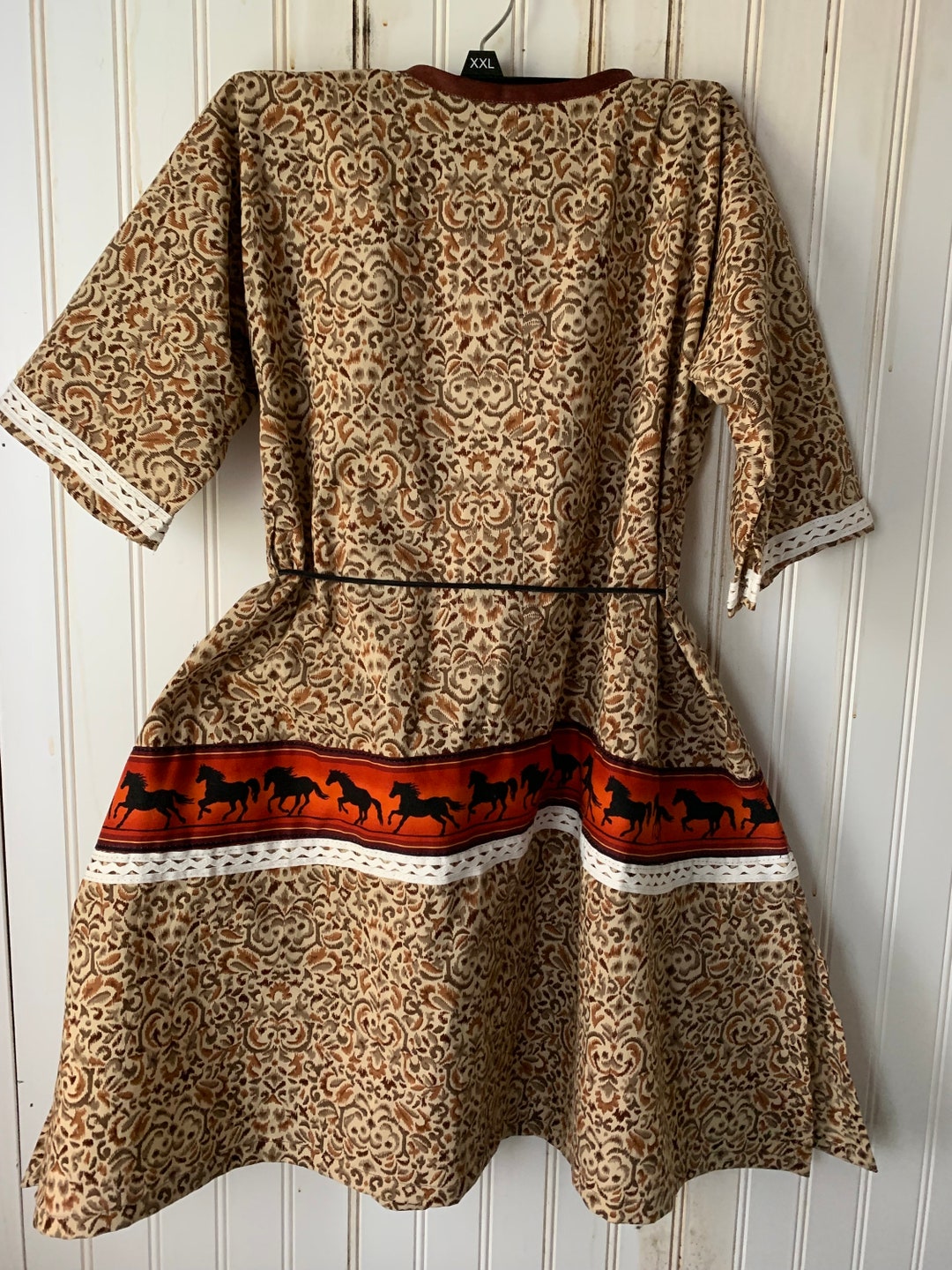 First Nations Child 8-10 Trade Cloth DRESS With Pocket on Sash. Pow Wow ...