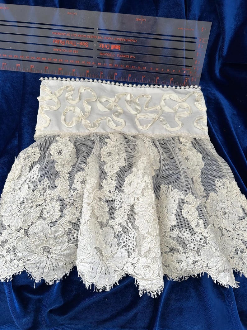 Antique White Lace Head Dress, Colonial Costume Bonnet, Upcycled ...