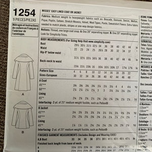 Leanne Marshall Designer Misses EASY Lined Coat or Jacket. Sizes 4 -12 ...