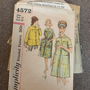 Misses Size 12 Bust 32 Vintage Dress, Duster, Smock. Easy to Wear House ...