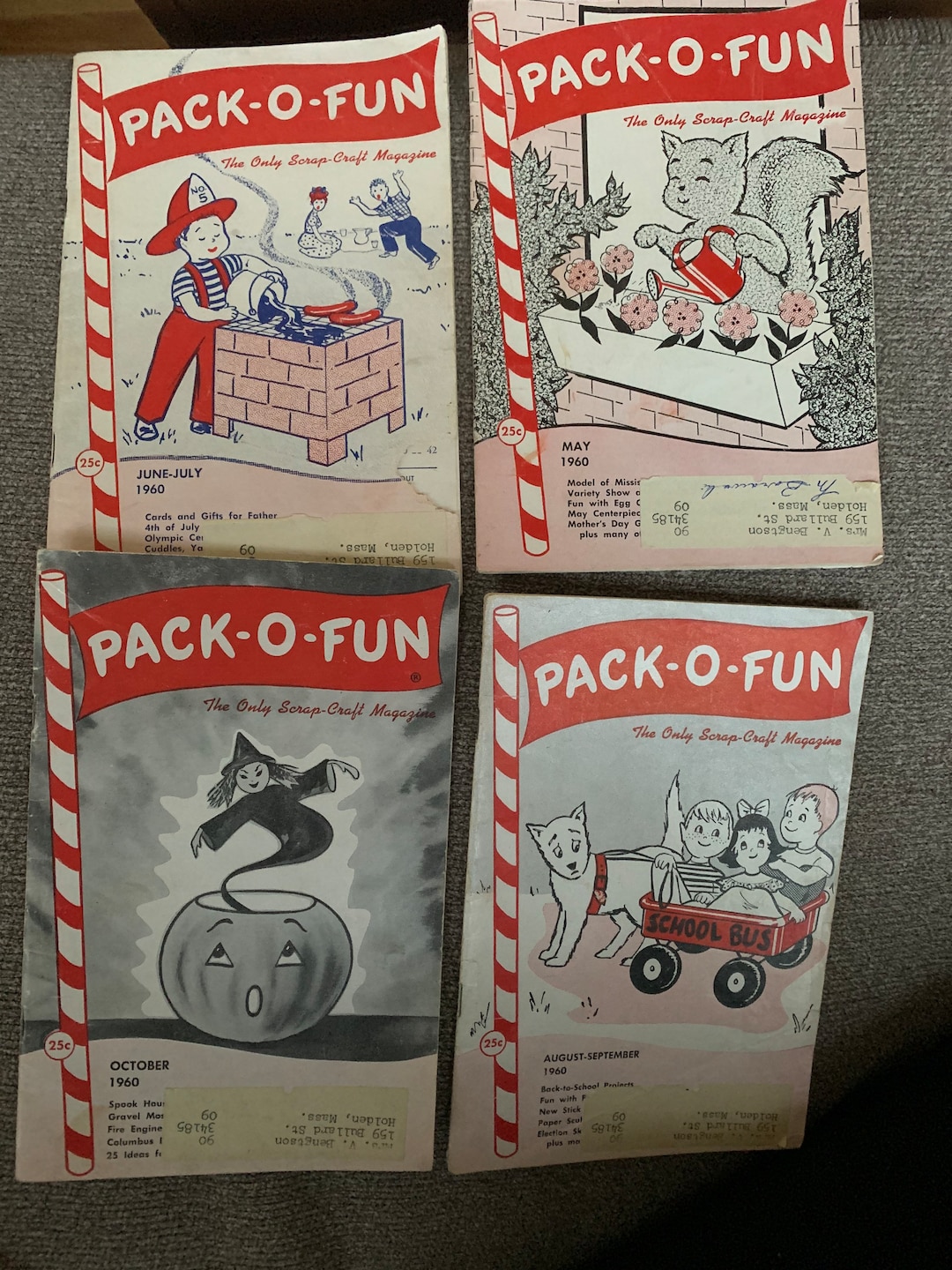 Pack-o-fun Vintage Craft Magazines May, June, July, August, Sept ...