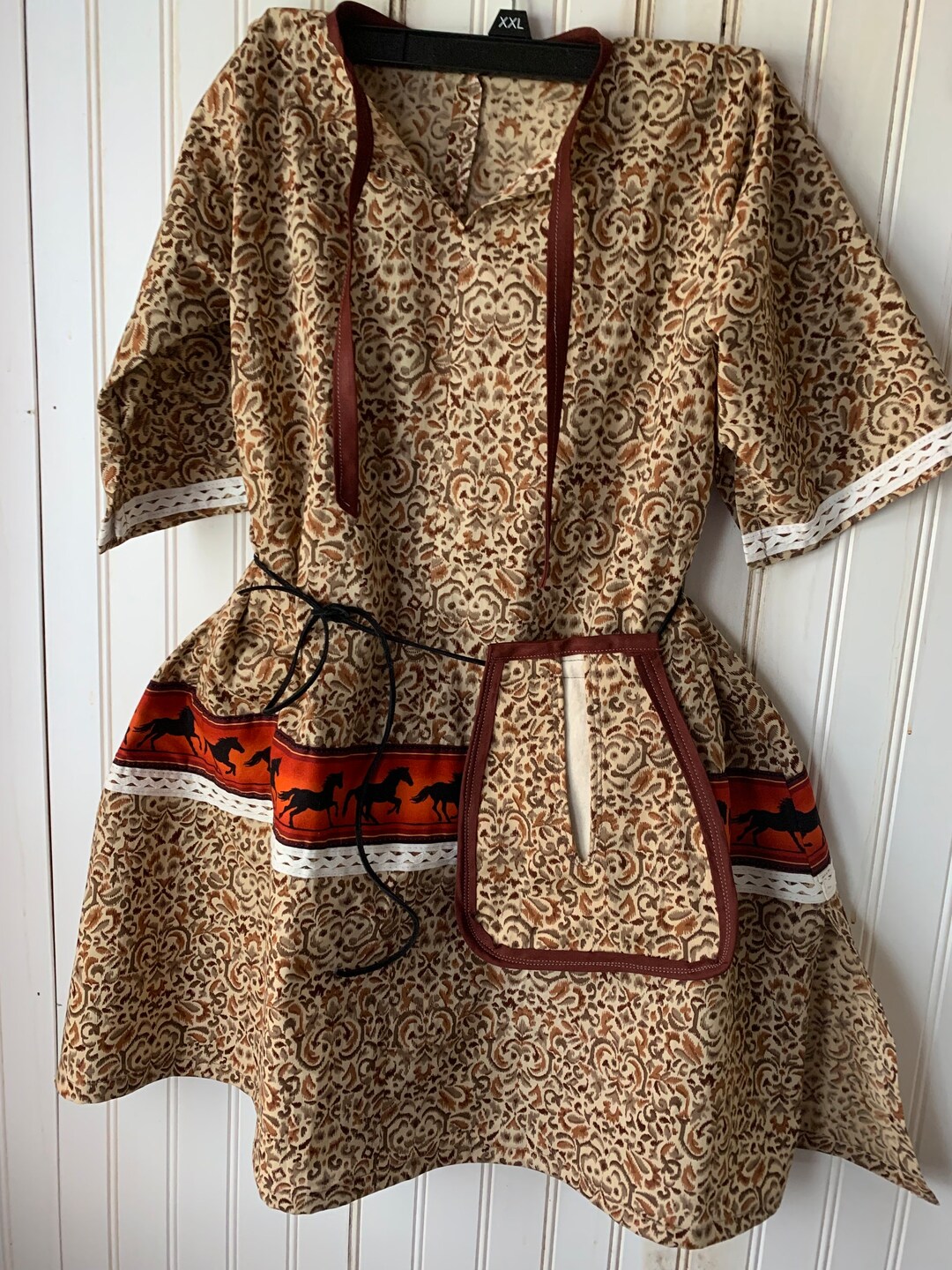 First Nations Child 8-10 Trade Cloth DRESS With Pocket on Sash. Pow Wow ...