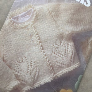 Baby Cardigan TULIP Lace Sweater PDF Knit Pattern 6 Mo - 2 Yr. Instant ...