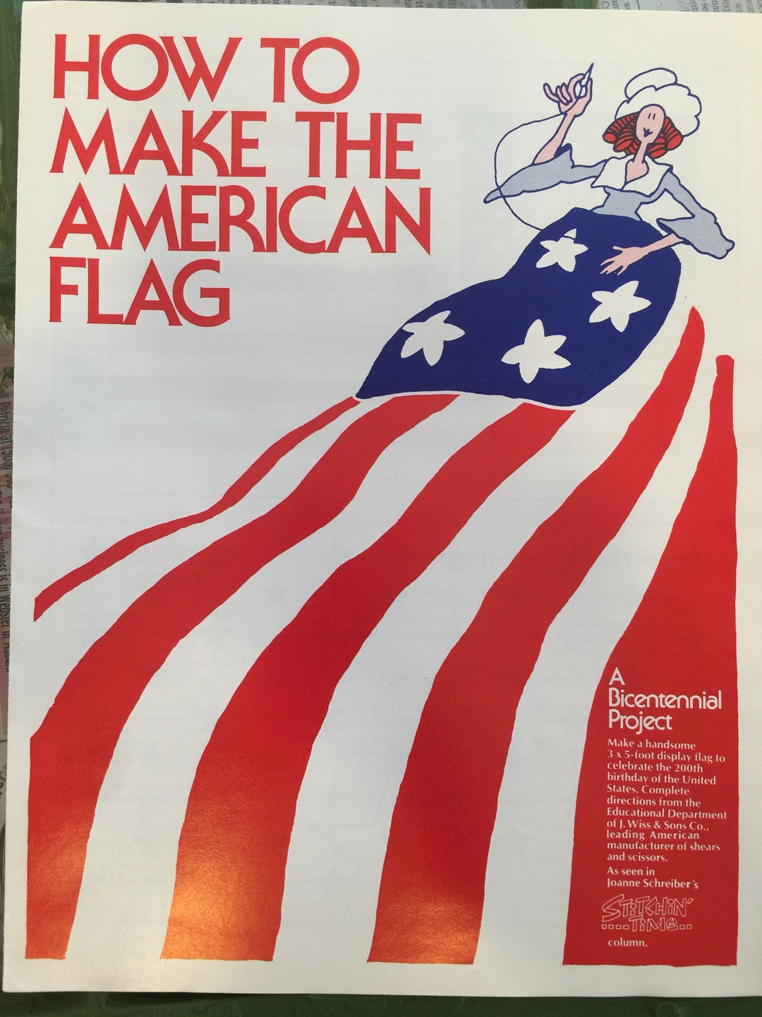 How to Sew the AMERICAN FLAG 3 X 5 Feet. PDF Downloadable File to Your ...