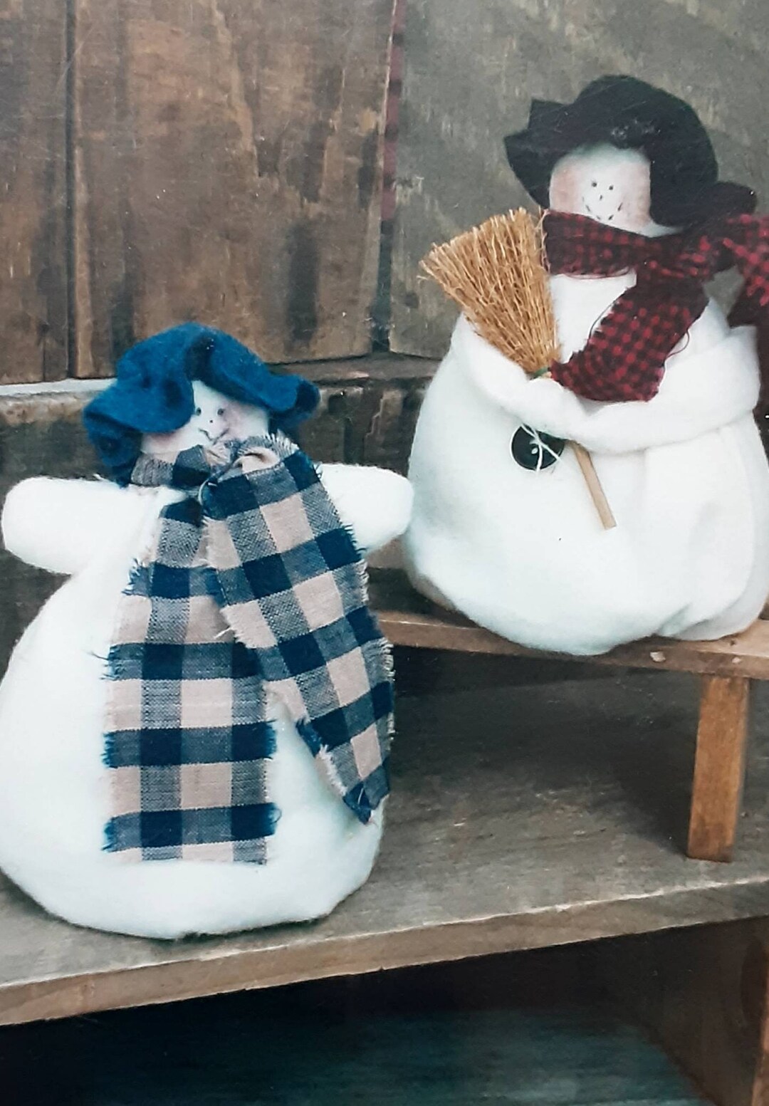 Prim SNOWBABIES 5.5 Inch Snowman Dolls by Do Me A Favor C1999. Free ...