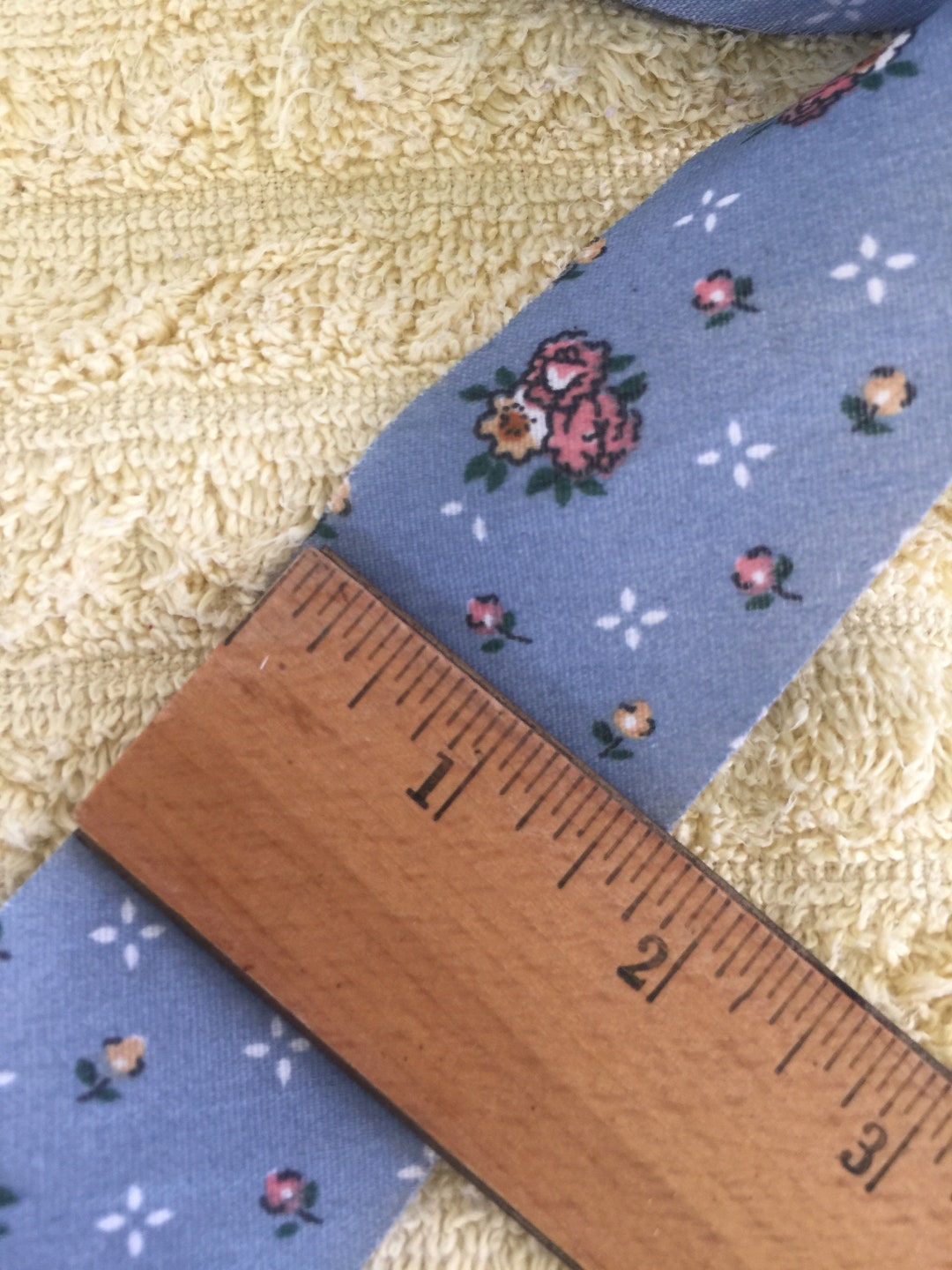 Blue Calico Floral Flat Bias Binding Trim Bulk Lot 40+ YARDS 1-3/4 Inch ...