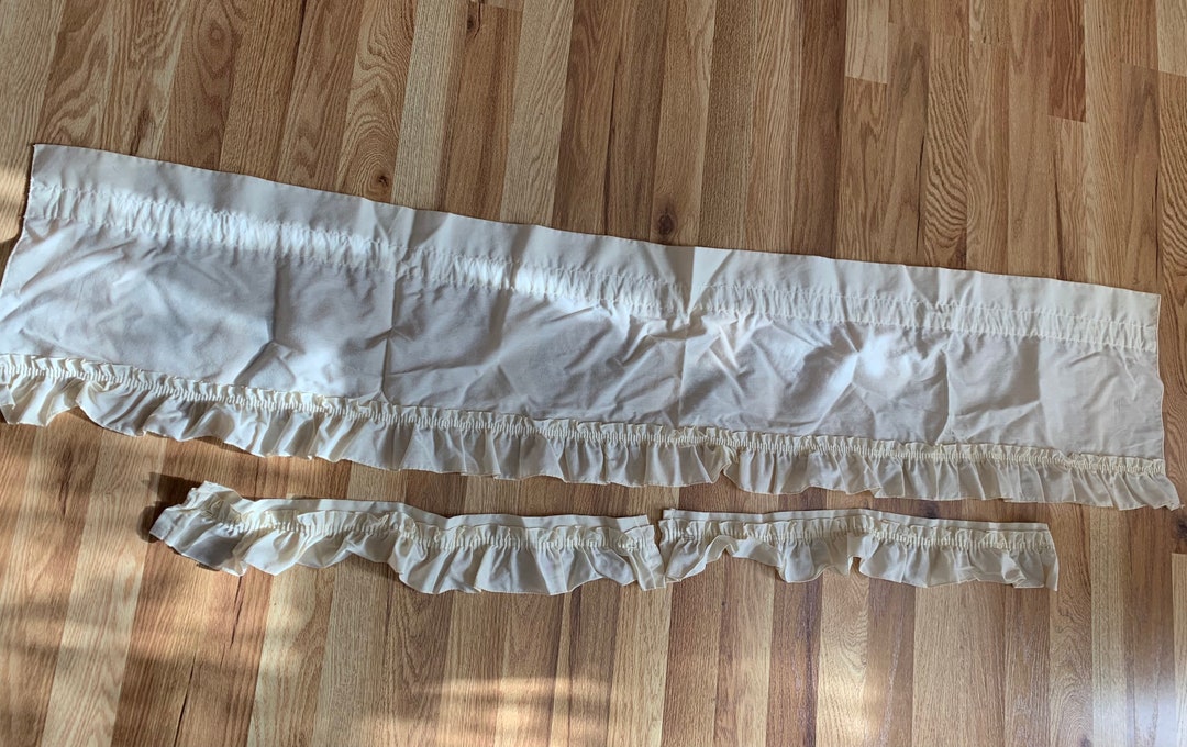Ivory Cream Cottage Ruffled Cape Cod Curtains 2 Panels 37 X 54" Long ...