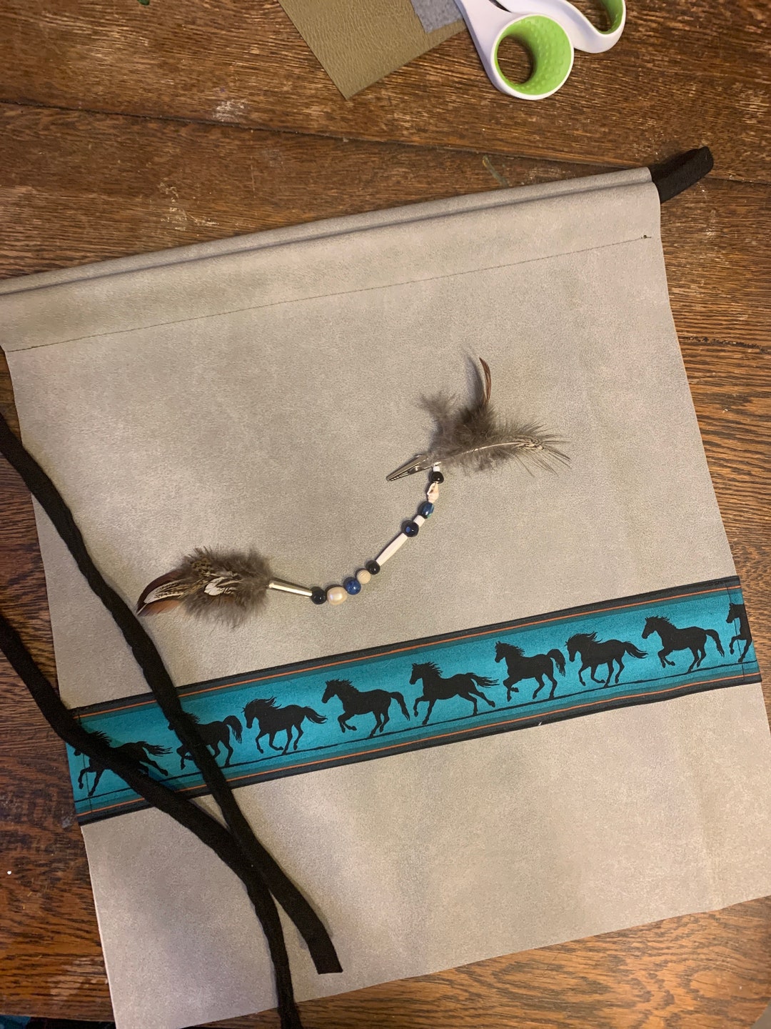 Loin Cloth Grey Textured Faux Leather Pow Wow Regalia Costume. Unisex ...