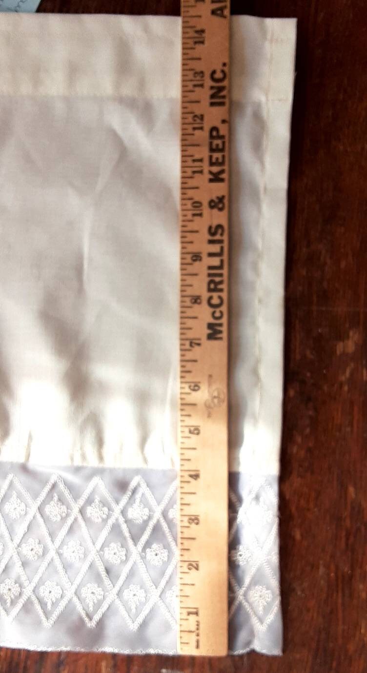 Natural Muslin White Lace Floral Diamonds Design CURTAIN - Etsy