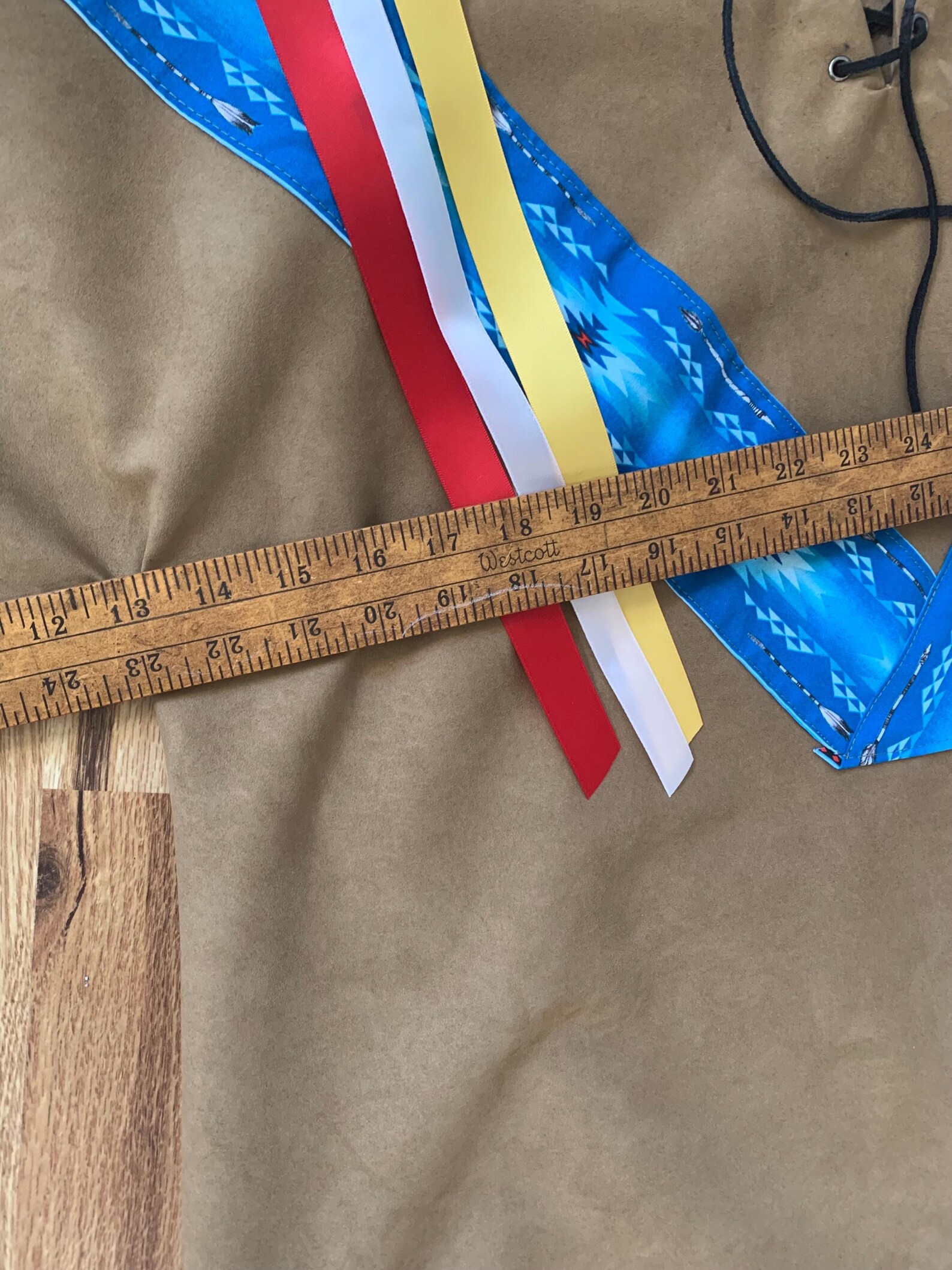 Suede First Nations RIBBON DRESS Chevron Trim Powwow Ceremonial Ladies ...