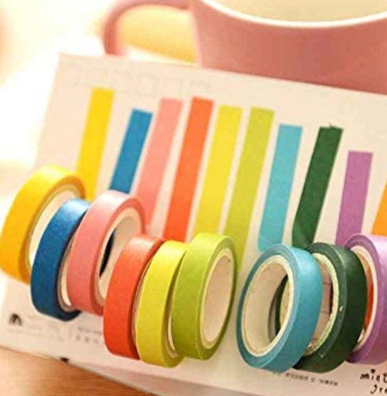 Rainbow Color Washi Tape | Colorful Decorative Masking Tape | Kids ...