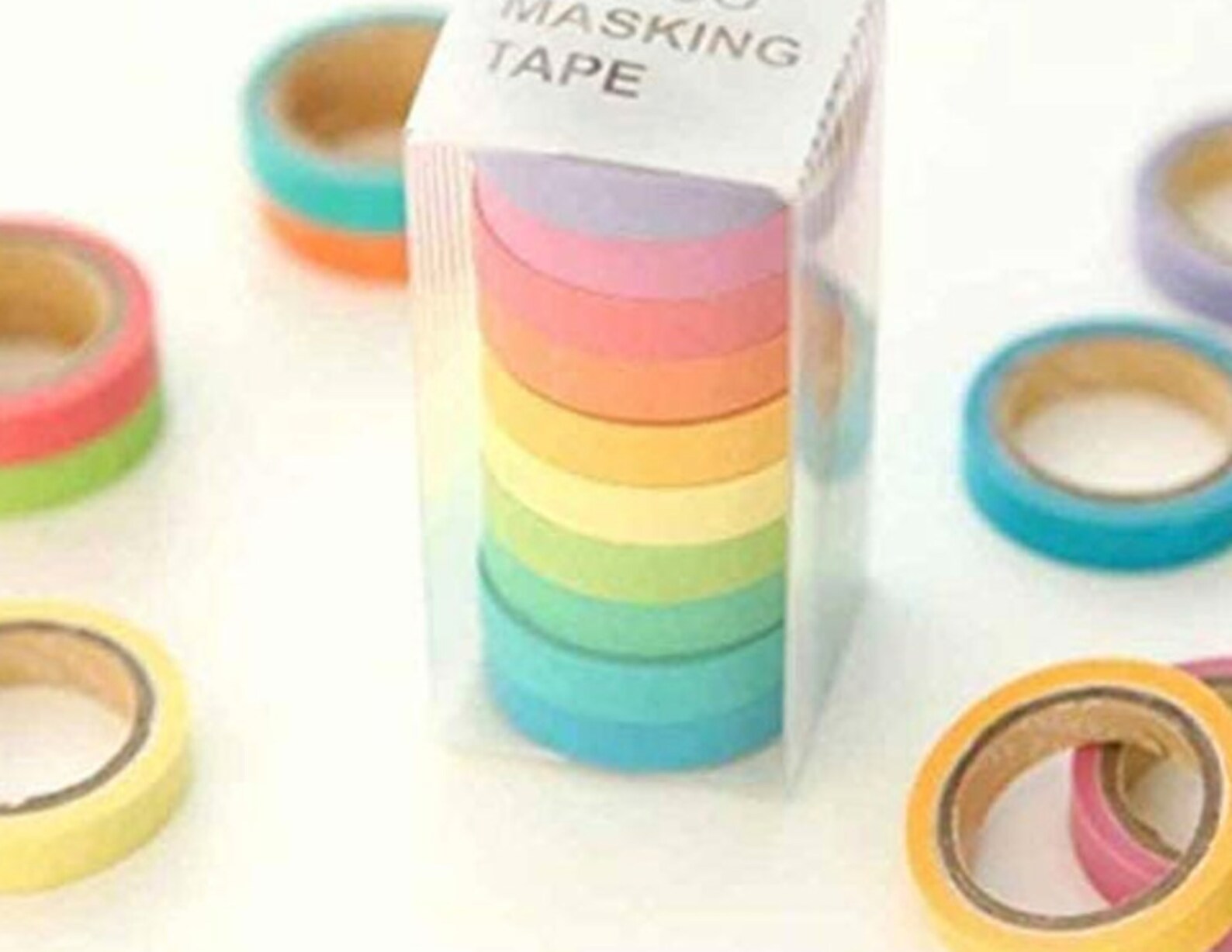 Rainbow Color Washi Tape | Colorful Decorative Masking Tape | Kids ...