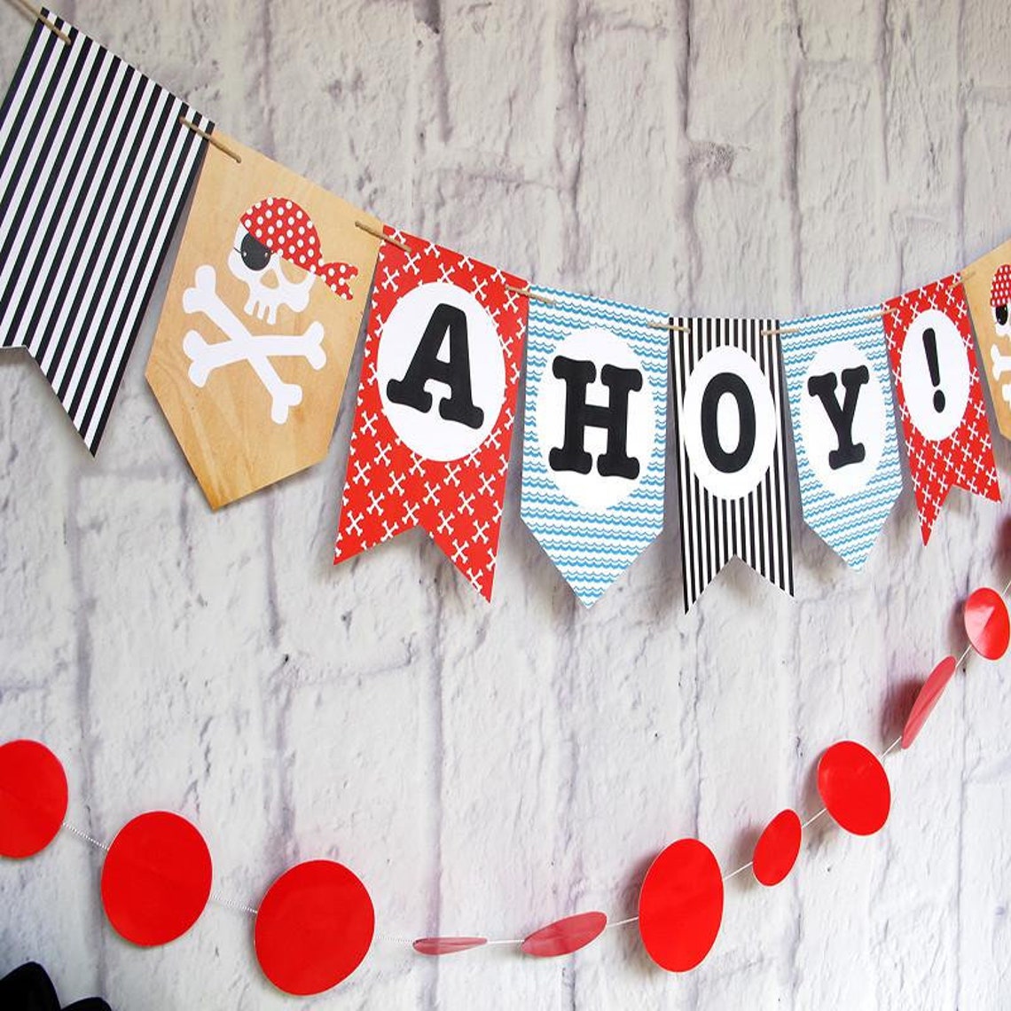 Pirate Party Printable | Pirate Theme Party Decorations | Ahoy Matey ...