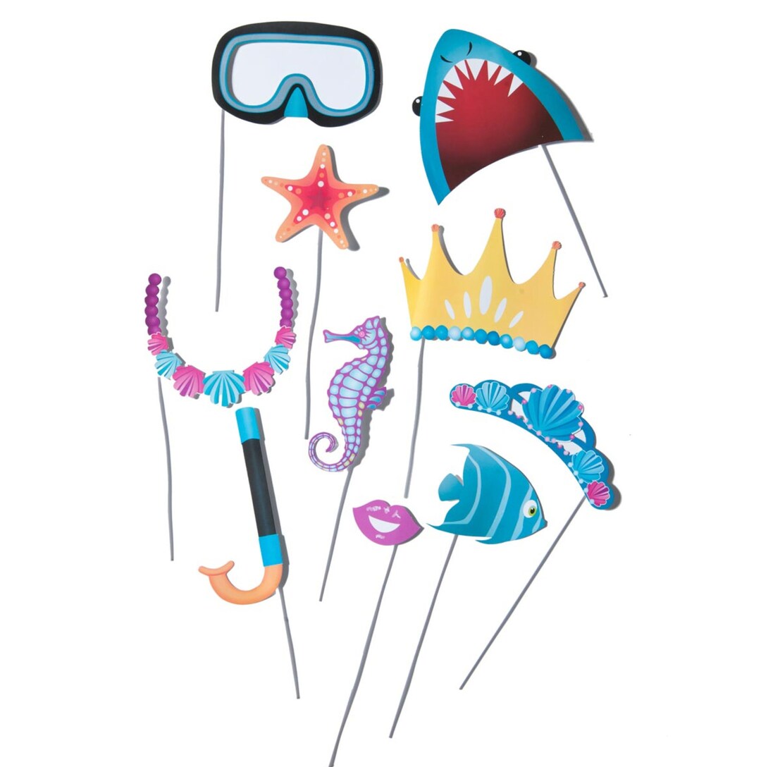 Under the Sea Photo Booth Props | Mermaid Party Photo Decor | Mermaid ...