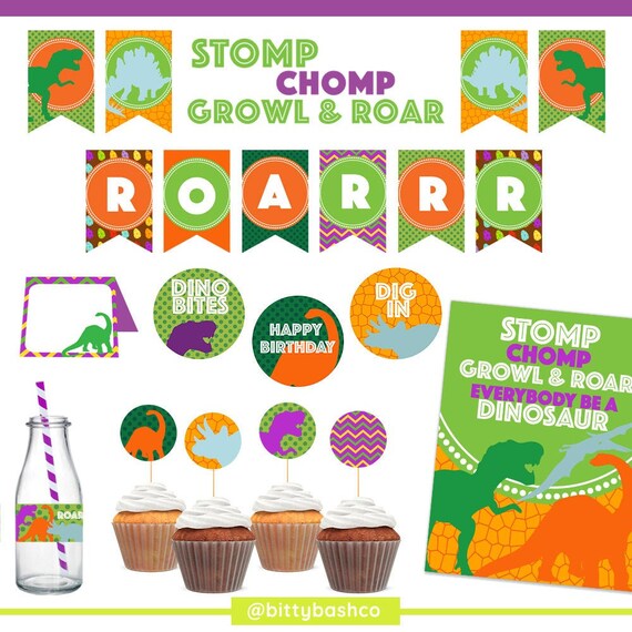 Dinosaur Party Printable Dino Party Supplies Dino Theme | Etsy
