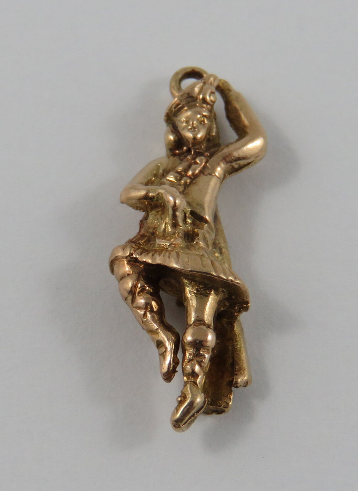 Scottish Dancer 9K Gold Vintage Charm for Bracelet | Etsy