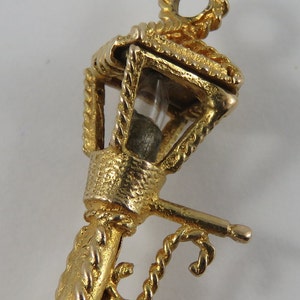Lamp Post With Light Feature 9K Mechanical Gold Vintage Charm for ...