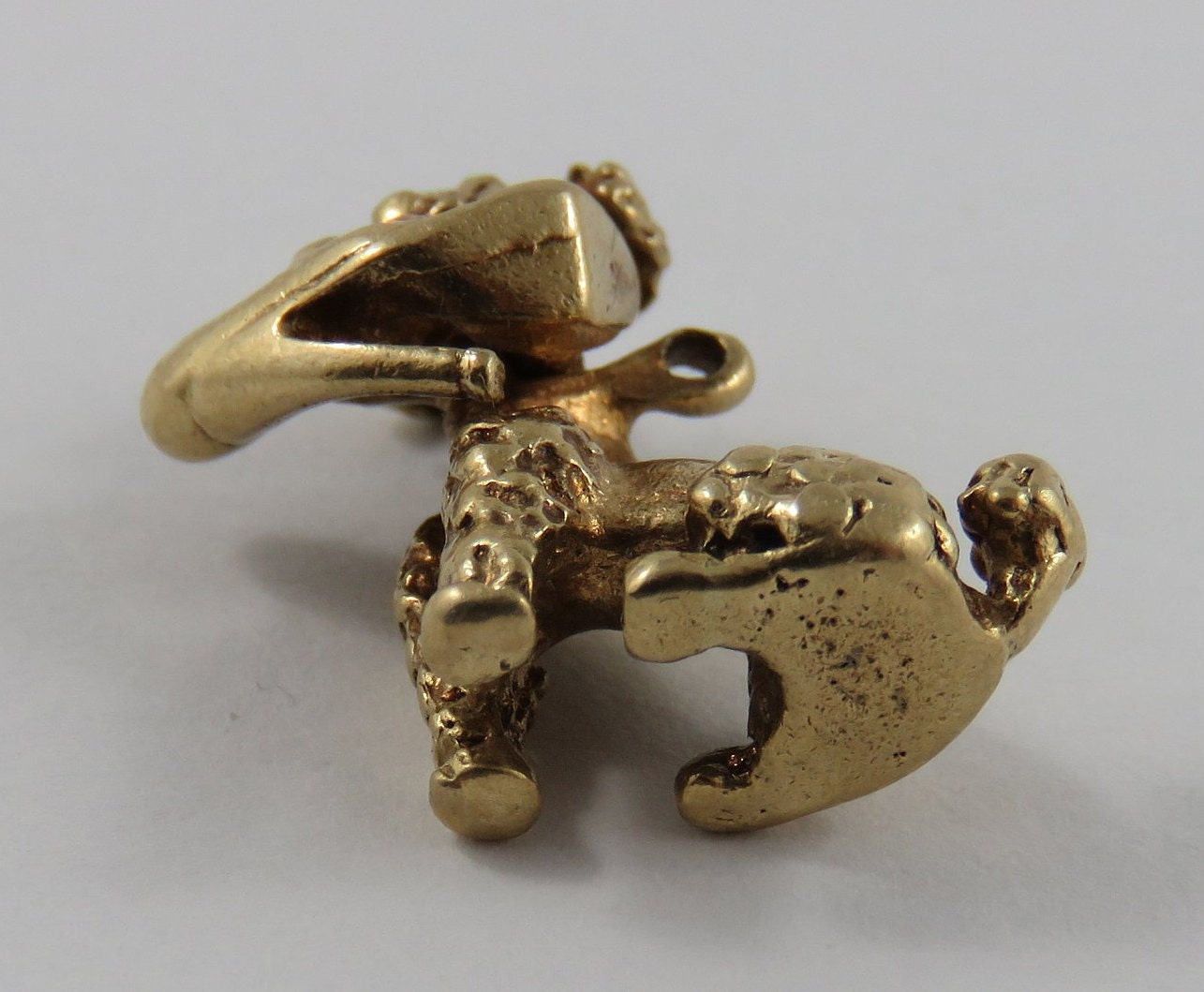 Poodle Holding High Heel Shoe in His Mouth 10K Gold Vintage - Etsy