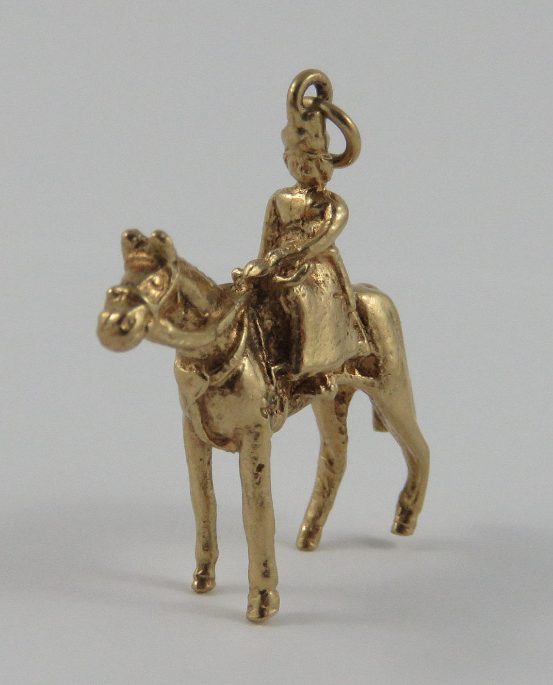 Queen Elizabeth II Riding Sidesaddle 9K Gold Vintage Charm for | Etsy