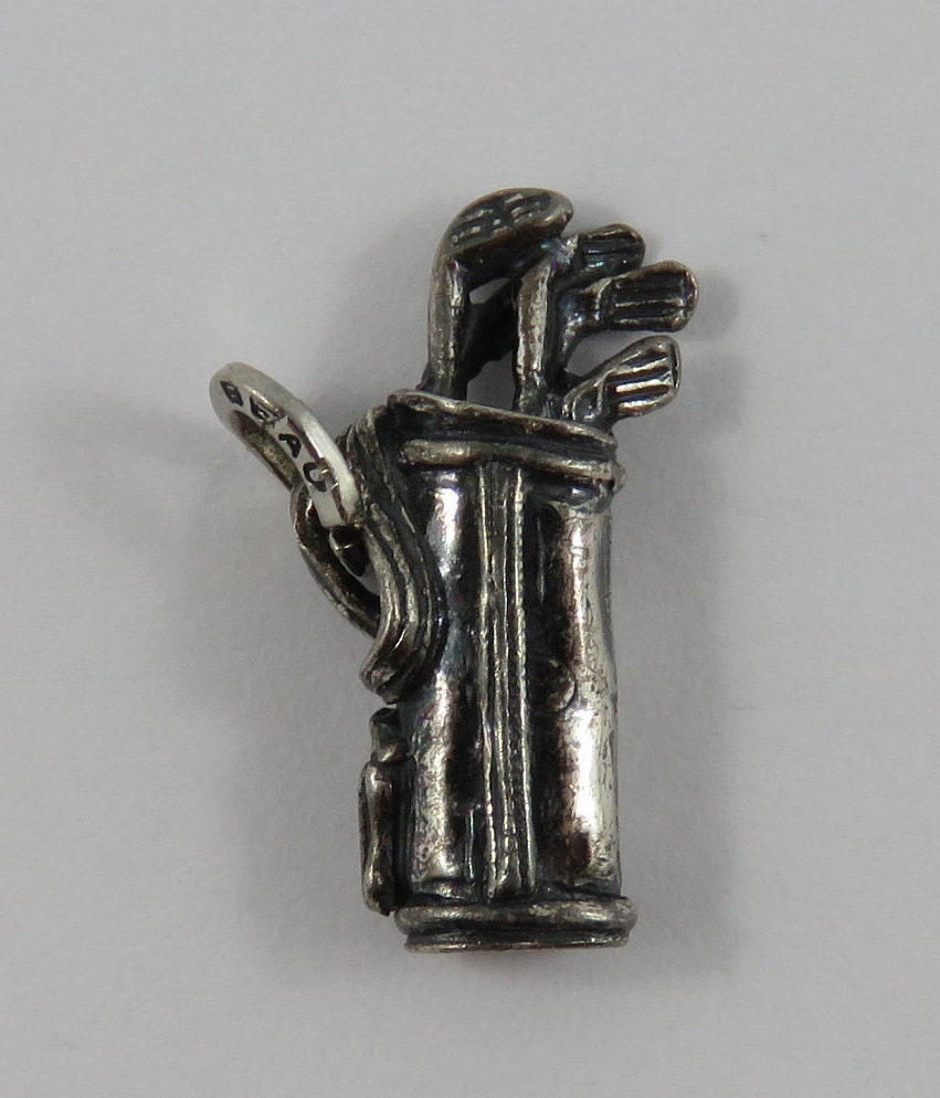 Golf Clubs Sterling Silver Vintage Charm for Bracelet - Etsy Canada