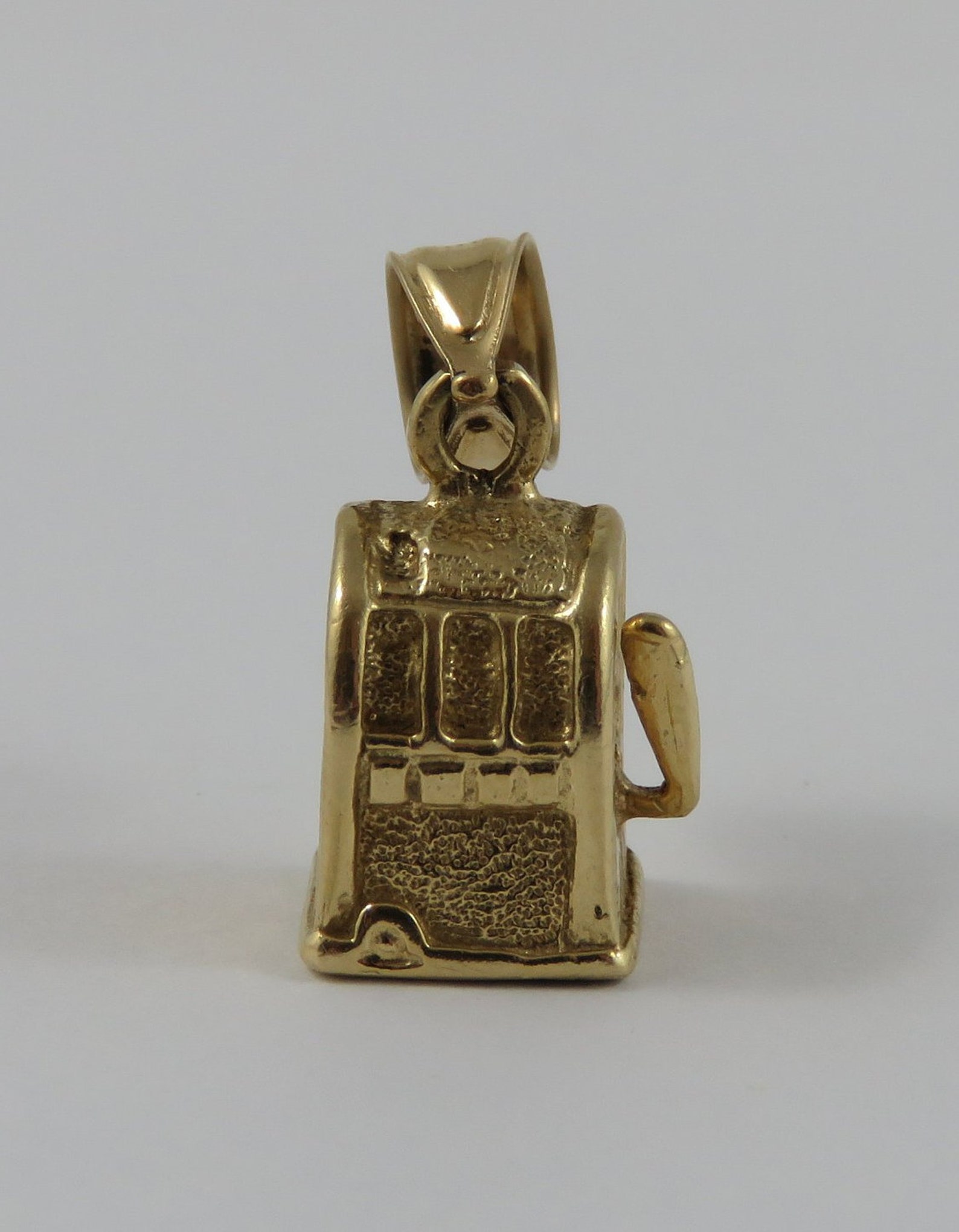 Slot Machine 14K Gold Vintage Charm for Bracelet - Etsy