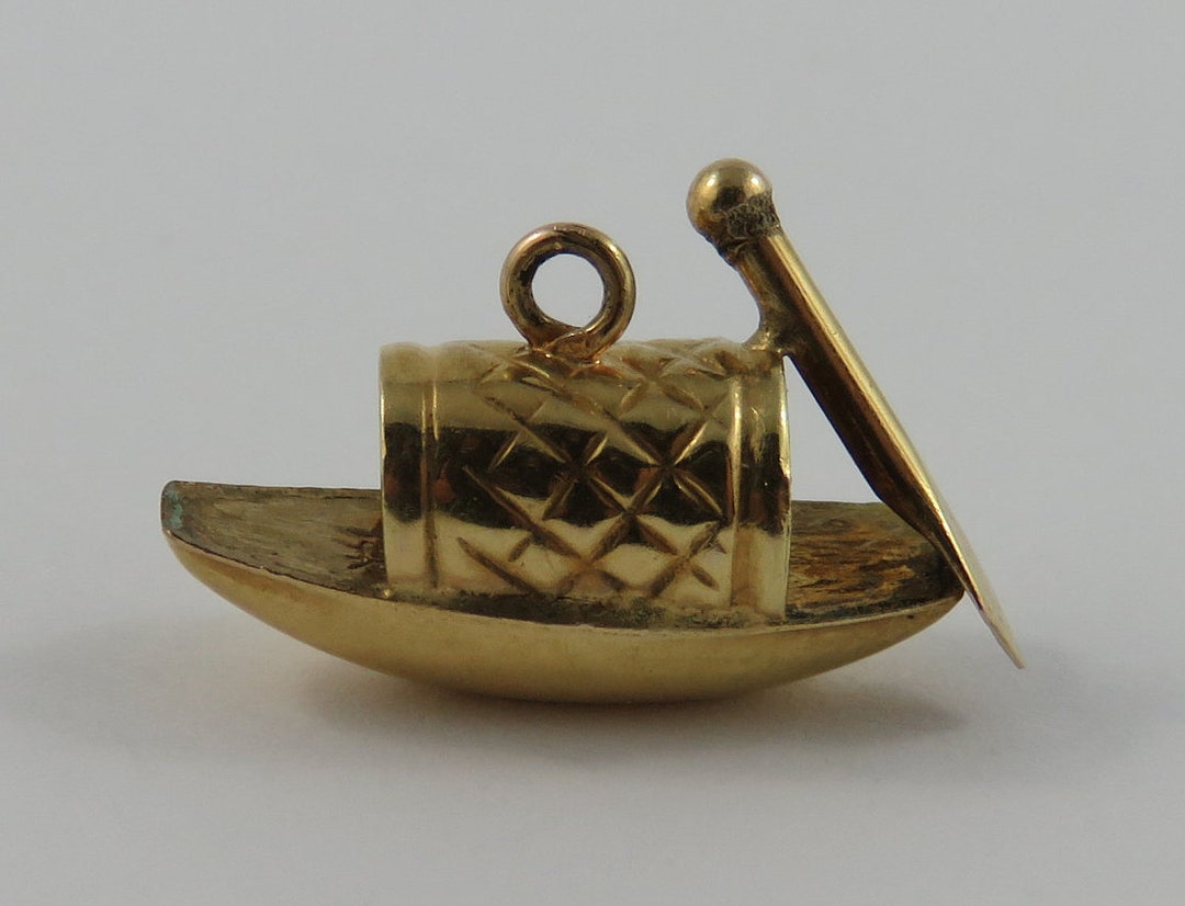 Chinese Junk/sampan Boat 10K Gold Vintage Charm for Bracelet - Etsy