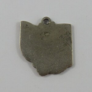 Map of Ohio State With Blue Enamel Sterling Silver Vintage Charm for ...