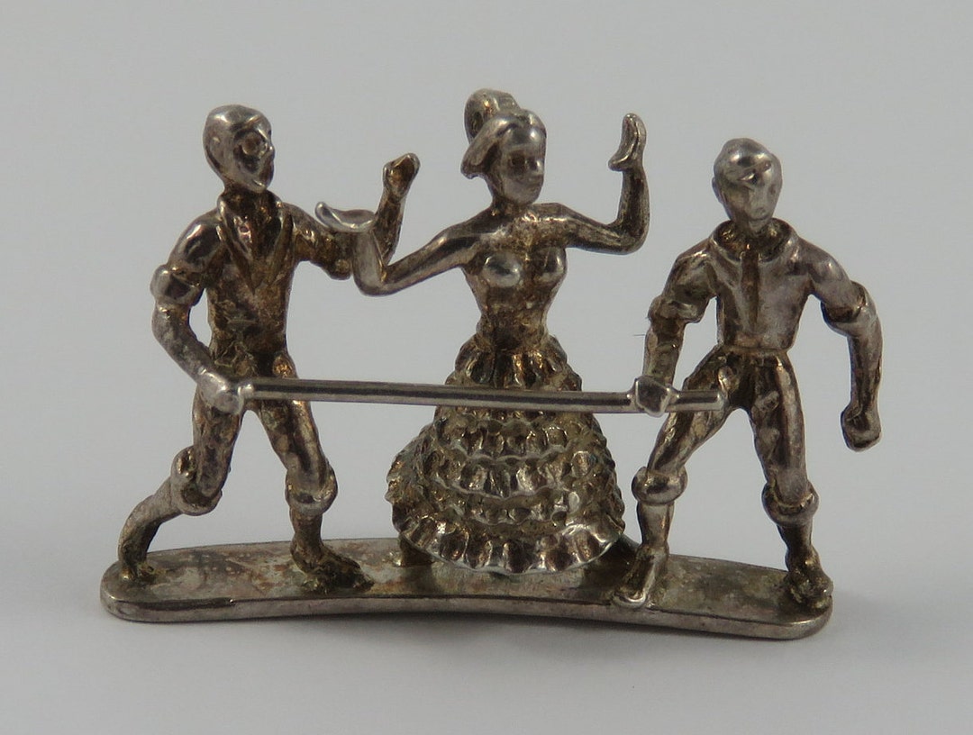 Limbo Dancers Sterling Silver Vintage Charm for Bracelet - Etsy
