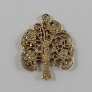 Tree With Colourful Stones 10K Gold Vintage Charm for Bracelet - Etsy