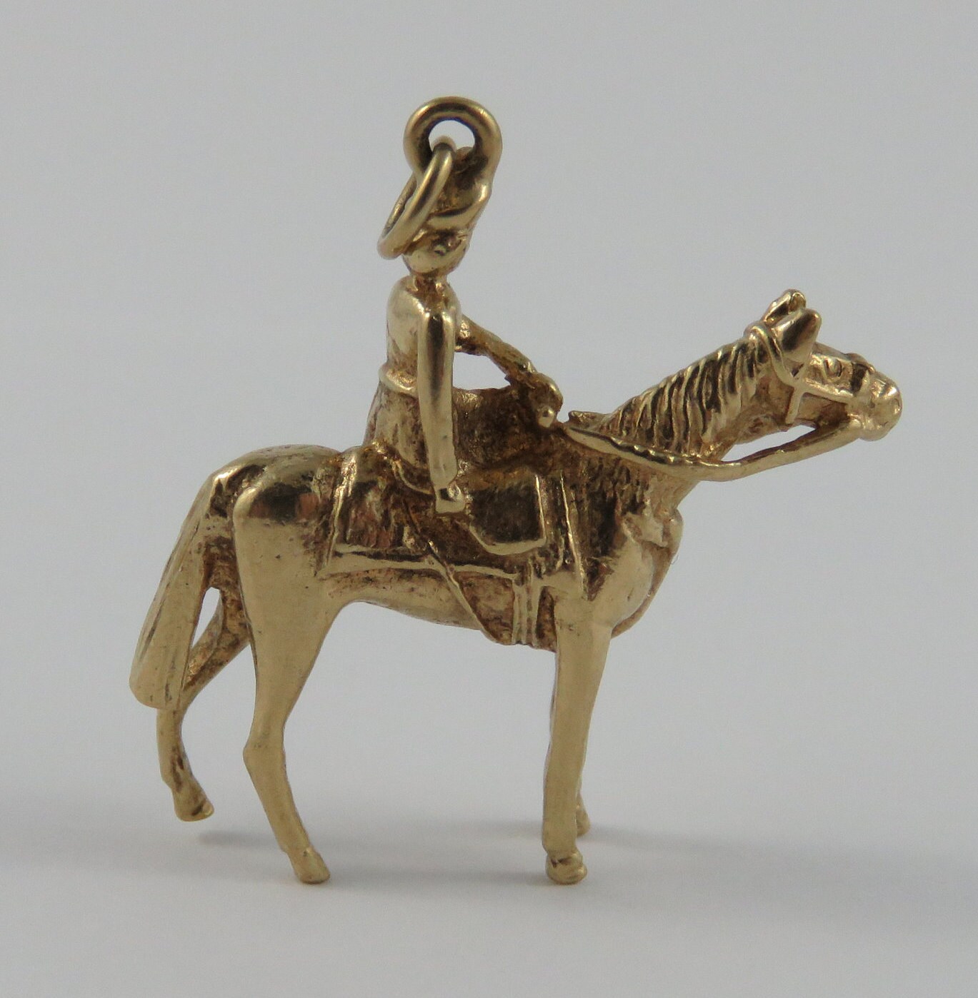 Queen Elizabeth II Riding Sidesaddle 9K Gold Vintage Charm for | Etsy