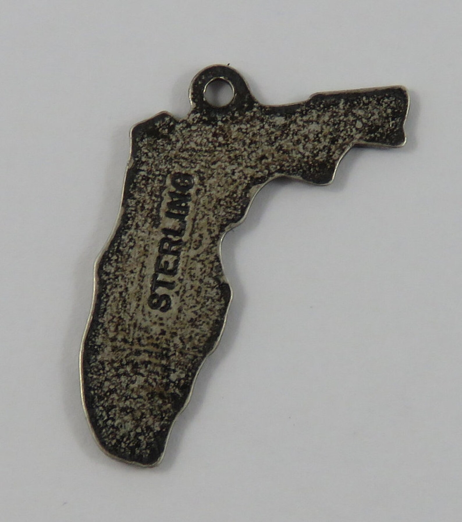 Map of Florida State Sterling Silver Vintage Charm for | Etsy