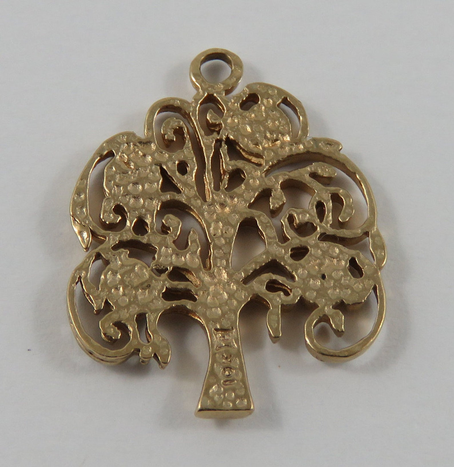 Tree With Colourful Stones 10K Gold Vintage Charm for Bracelet | Etsy