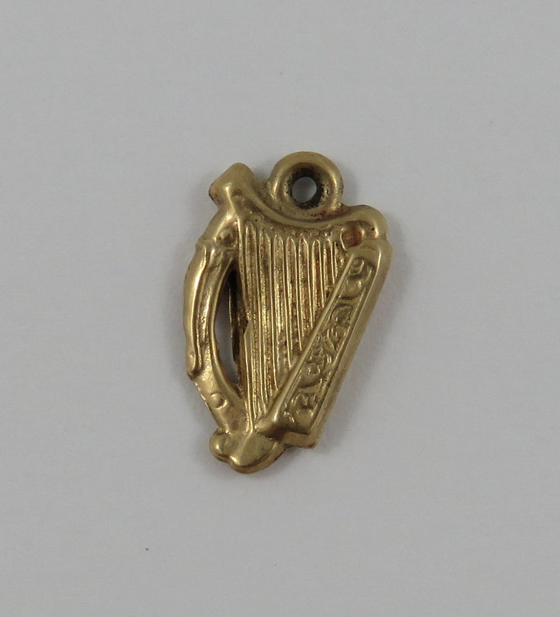 Harp 9K Gold Vintage Charm for Bracelet | Etsy