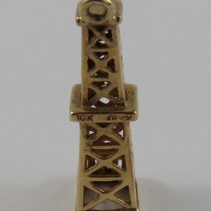 Oil Rig 10K Gold Vintage Charm for Bracelet - Etsy