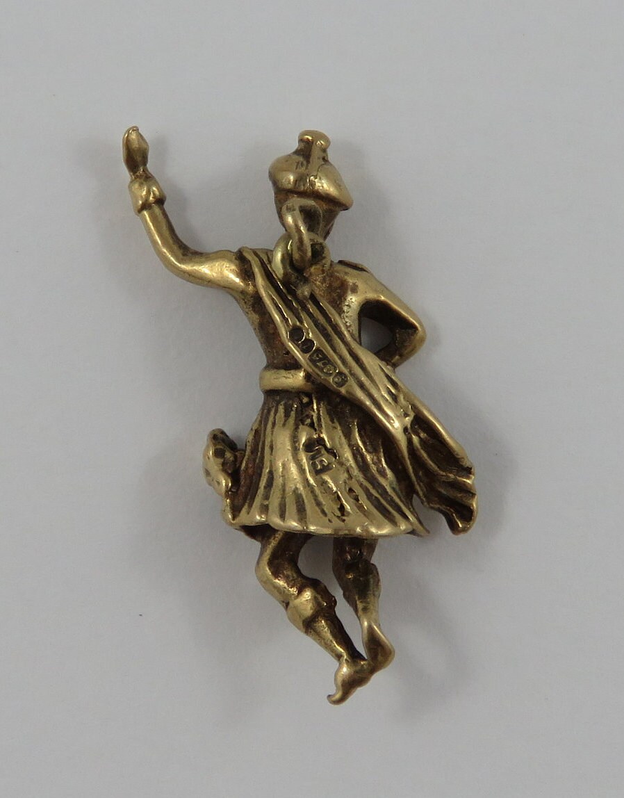 Scottish Dancer 9K Gold Vintage Charm for Bracelet | Etsy